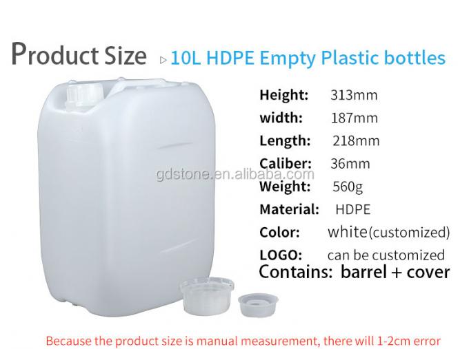 560g 10L HDPE Plastic Container With Plastic Handle Durable
