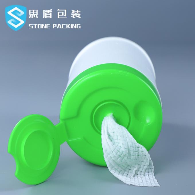 Translucent Screw Cap HDPE Wet Wipes Plastic Container 900g