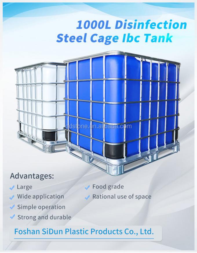 HDPE Metal Chemical Square Tank 1000 Ltr Tare Weight 56kg